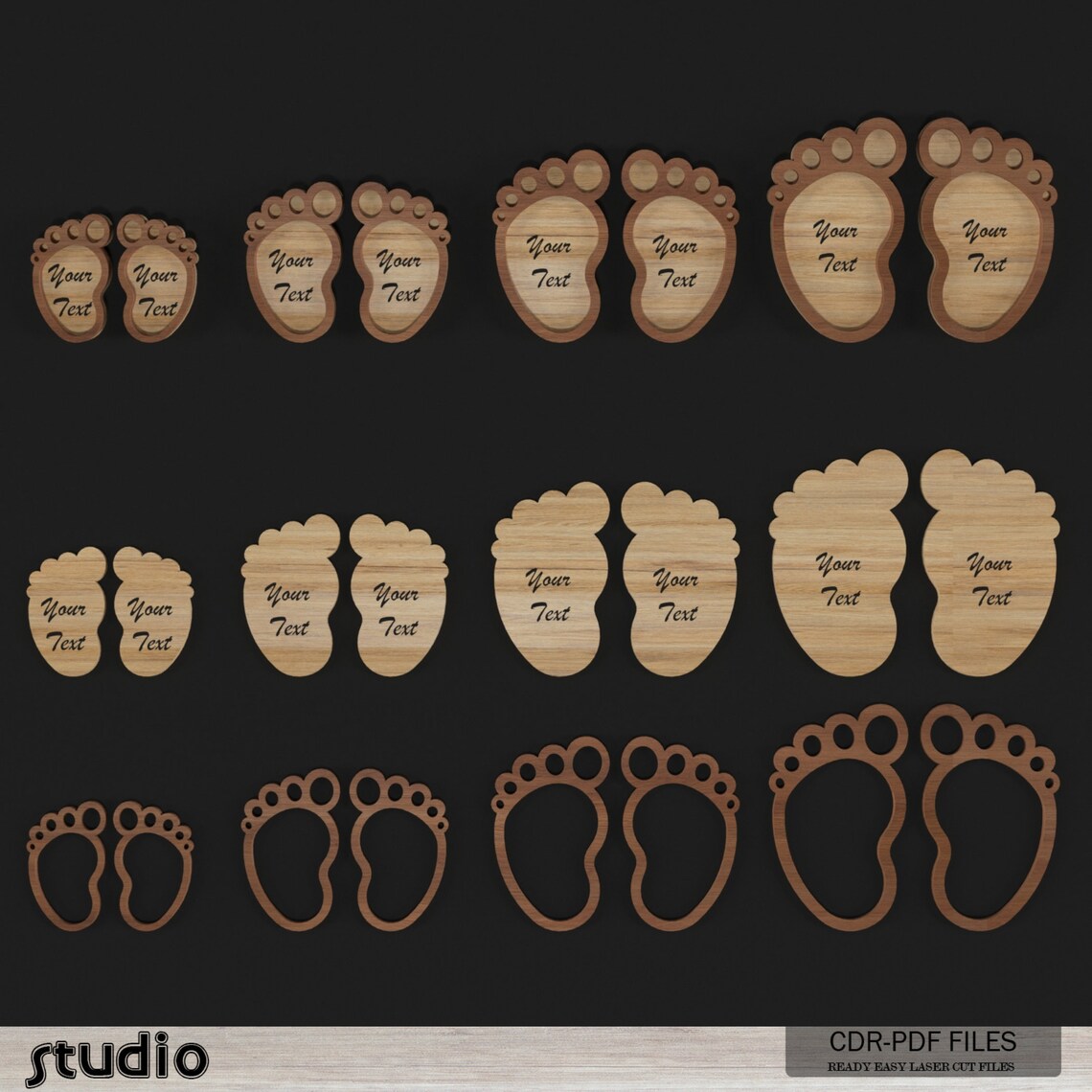 DIY Wooden Baby Foot Shapes - Perfect for Newborn Birth Decorations and ...