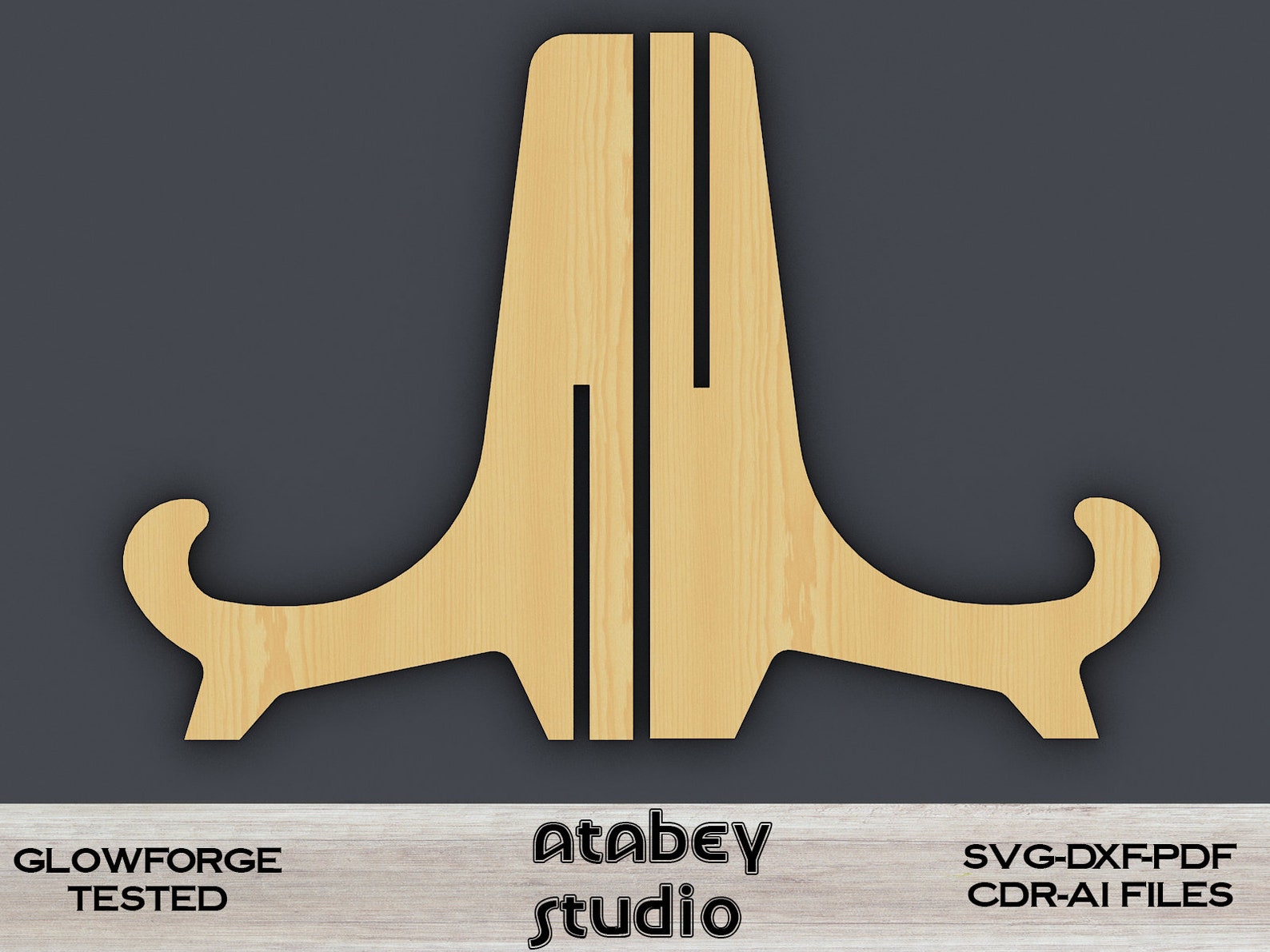 Dish Frame Plate Holder , Easel SVG Files , Plate Display Stand Plywood ...