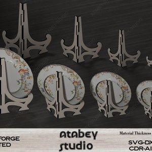 Diy Plate Stand Displays - Wooden Easel Holder Bundle - Instant SVG ...