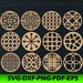 Round Coasters Grill Trivet Templates Vector Digital SVG DXF Files ...