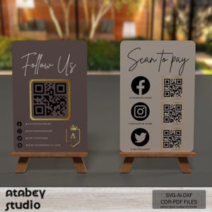 Custom QR Code Signs for Business - Social Media & Payment Scan Display ...