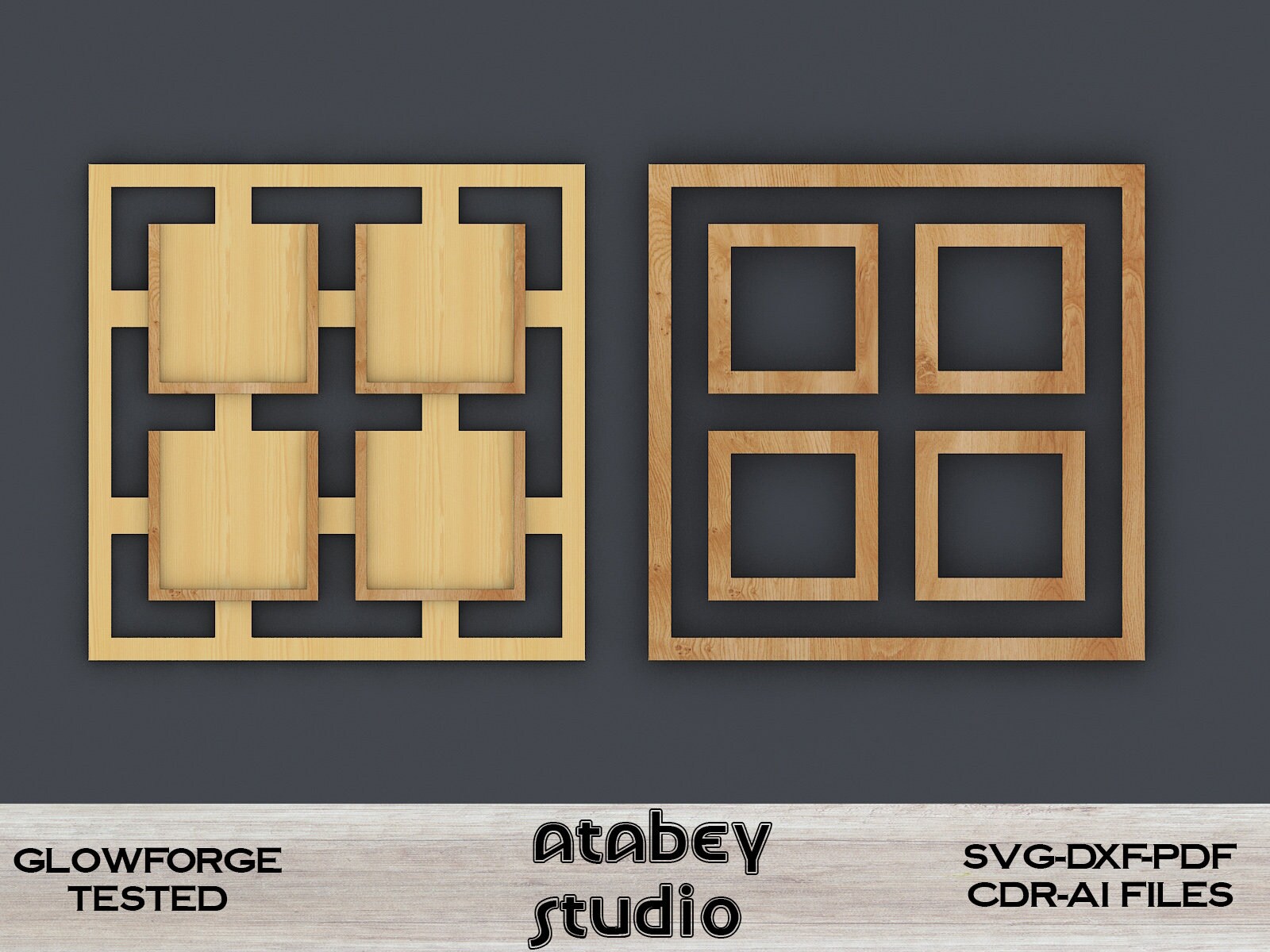 Collage Frame Svg Picture Frame Svg Dxf Cdr Fıles Glowforge | Etsy