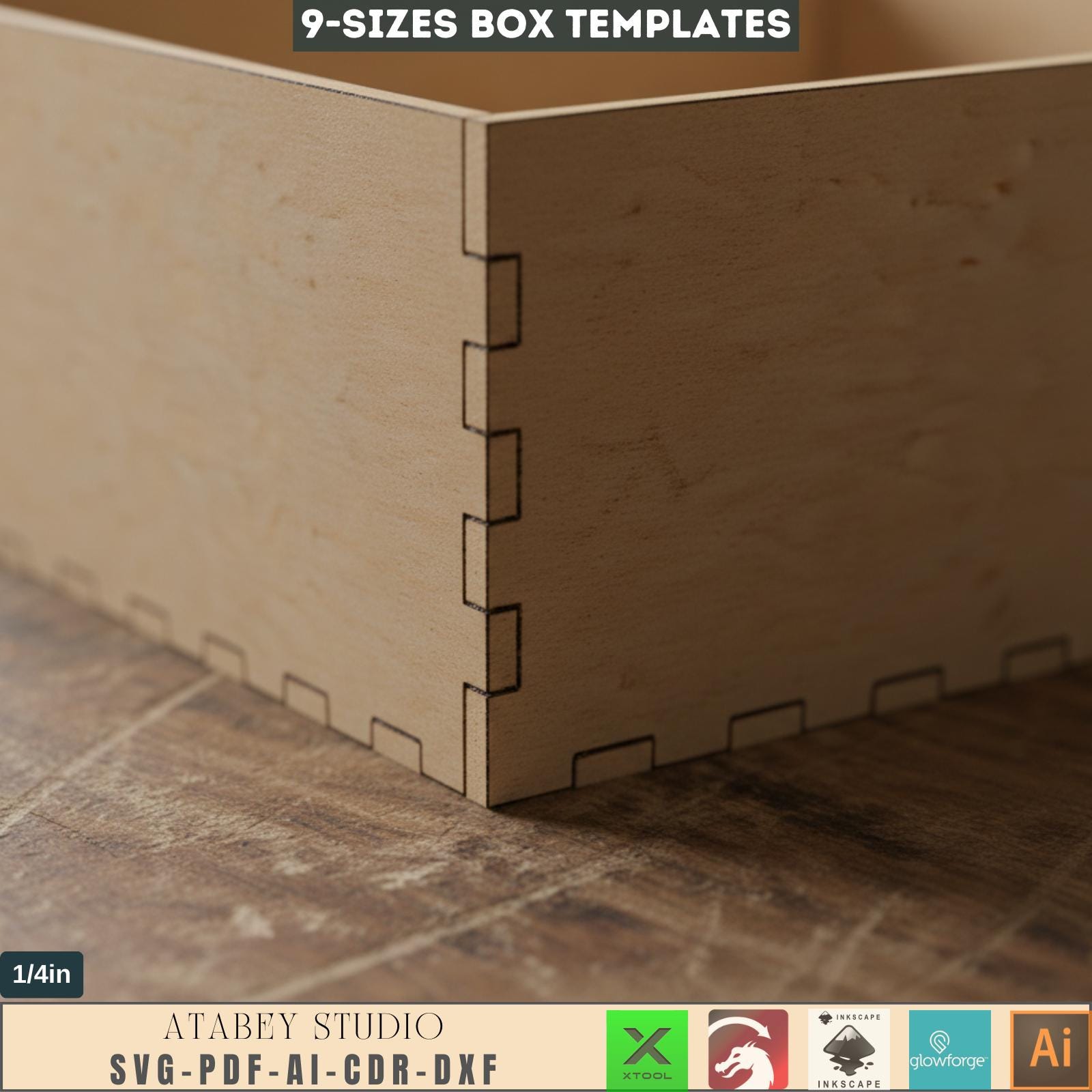 DIY Laser Cut Box Templates - Woodworking Boxes - Perfect for 1/4 Inch ...
