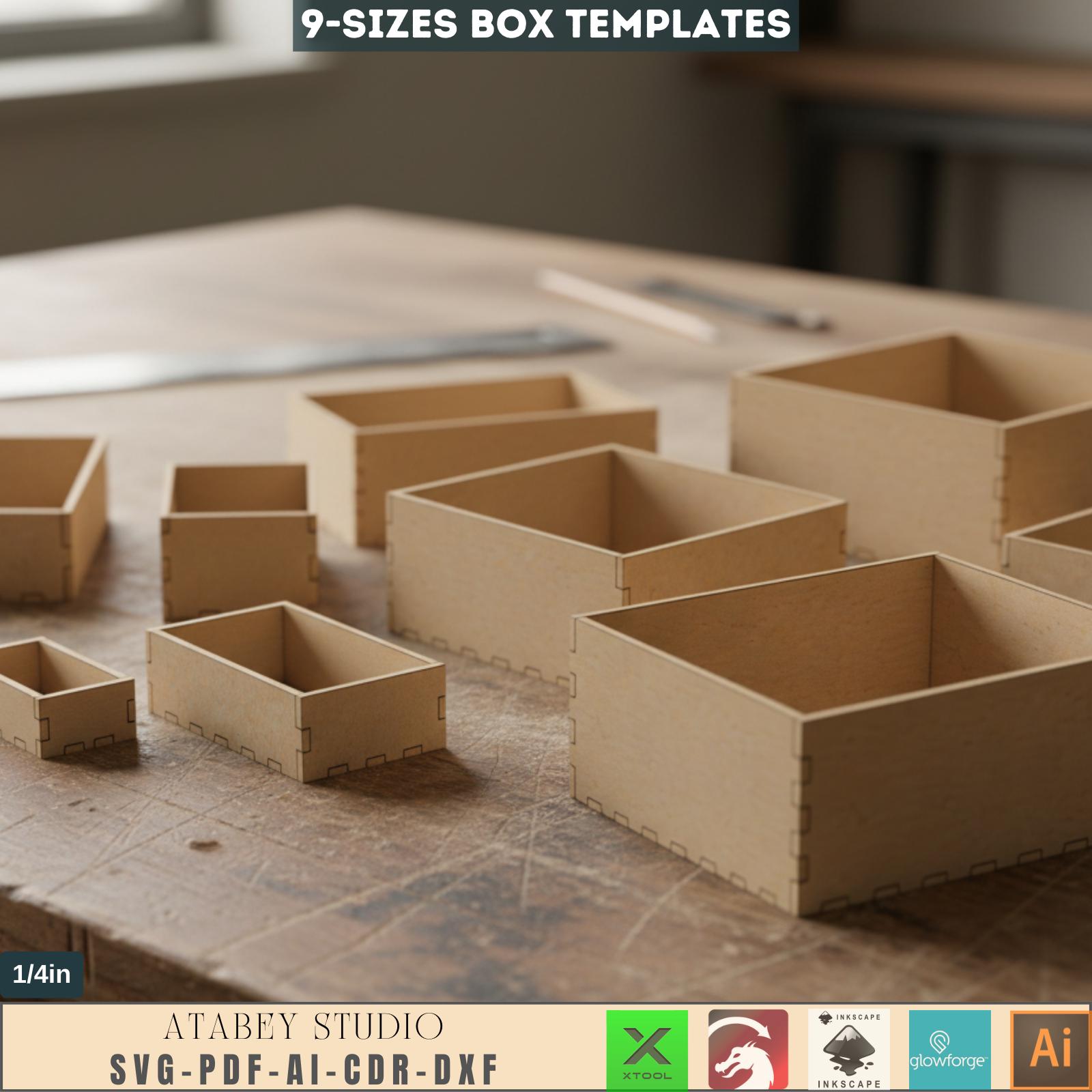DIY Laser Cut Box Templates - Woodworking Boxes - Perfect for 1/4 Inch ...