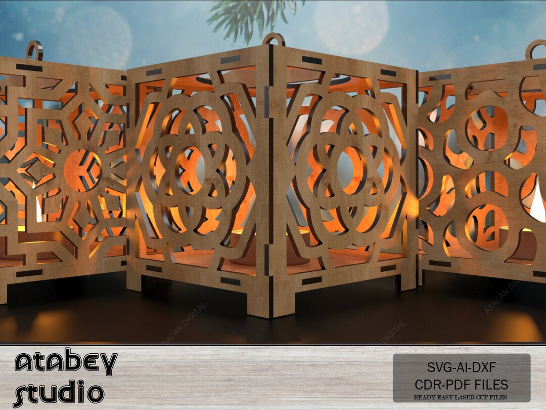 Cozy Christmas Lantern SVG, Laser Cut File for Glowforge, DIY Holiday ...