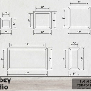 Flat Wooden Rectangle and Square Frame Bundle for Laser Cutting Perfect ...
