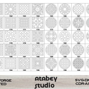 Panels Collection , Geometric Patterns, Cnc Vector Files, for Laser Cut ...