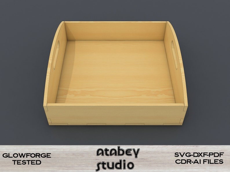 Flat Wooden Serving Tray Laser Cut SVG Files Laser Machınes - Etsy