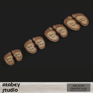 DIY Wooden Baby Foot Shapes - Perfect for Newborn Birth Decorations and ...