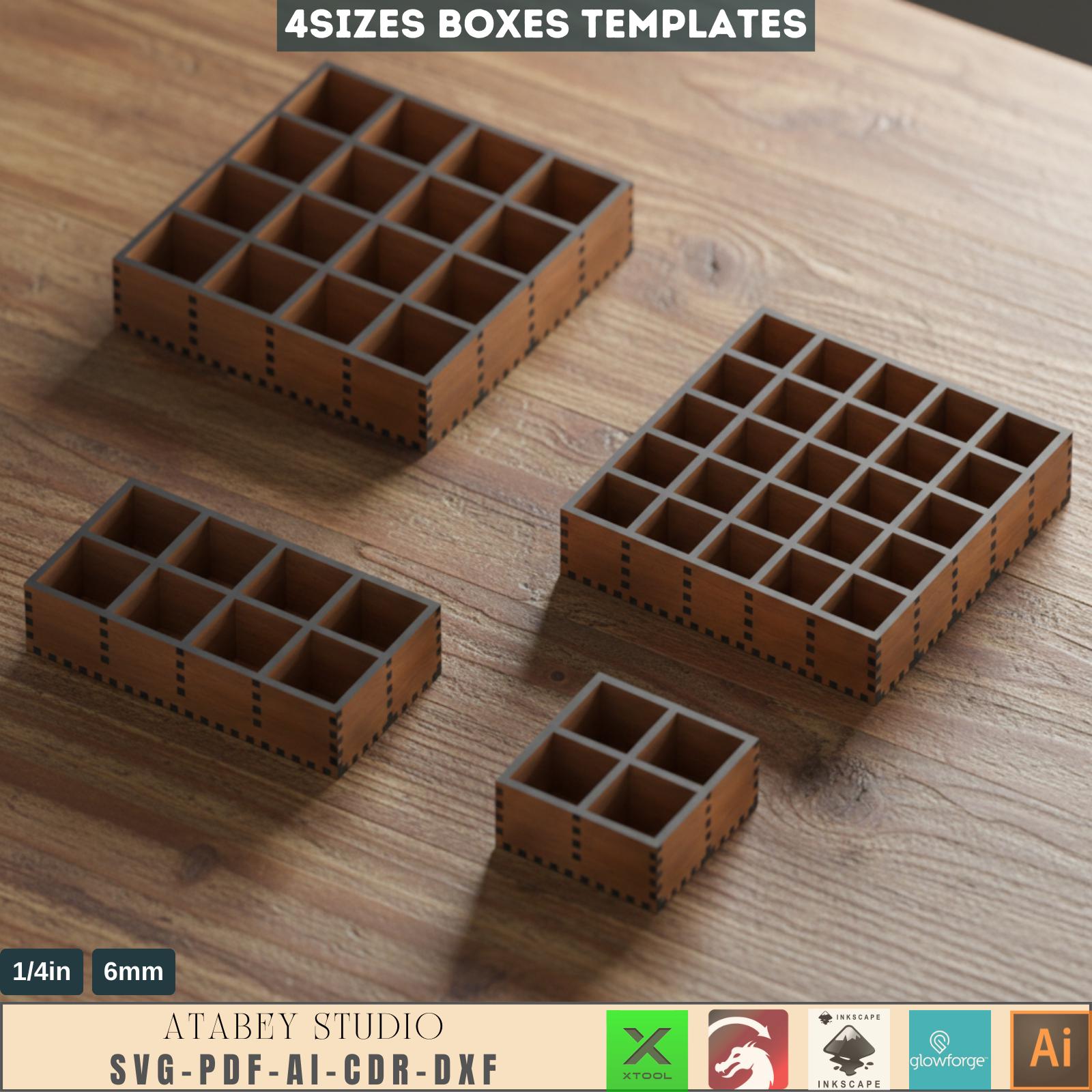 Compartment Tray Box Set for Laser Cutting - Perfect for Organizing ...