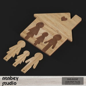 Custom Family Key Holders - Wall Keychain Set With Kids and Parents ...