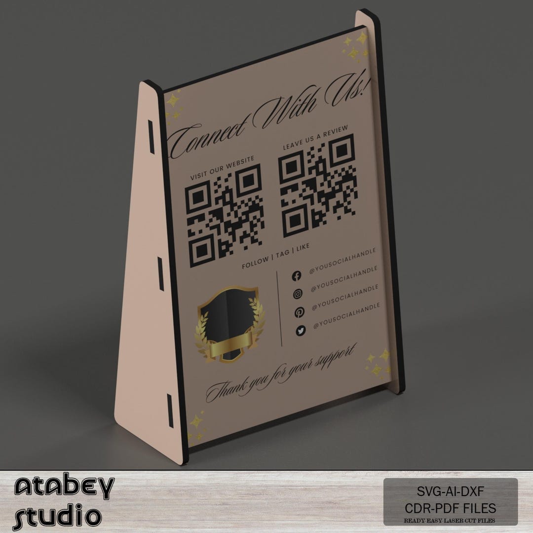 Personalized Social Media QR Code Sign for Easy Connection ...