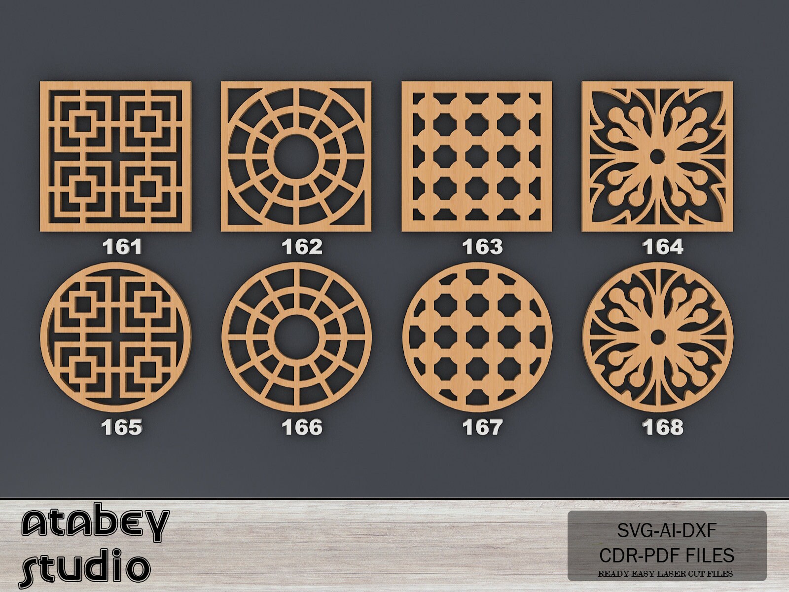 40 Geometric Drink Coasters - Perfect Laser Cut Patterns for Home and ...