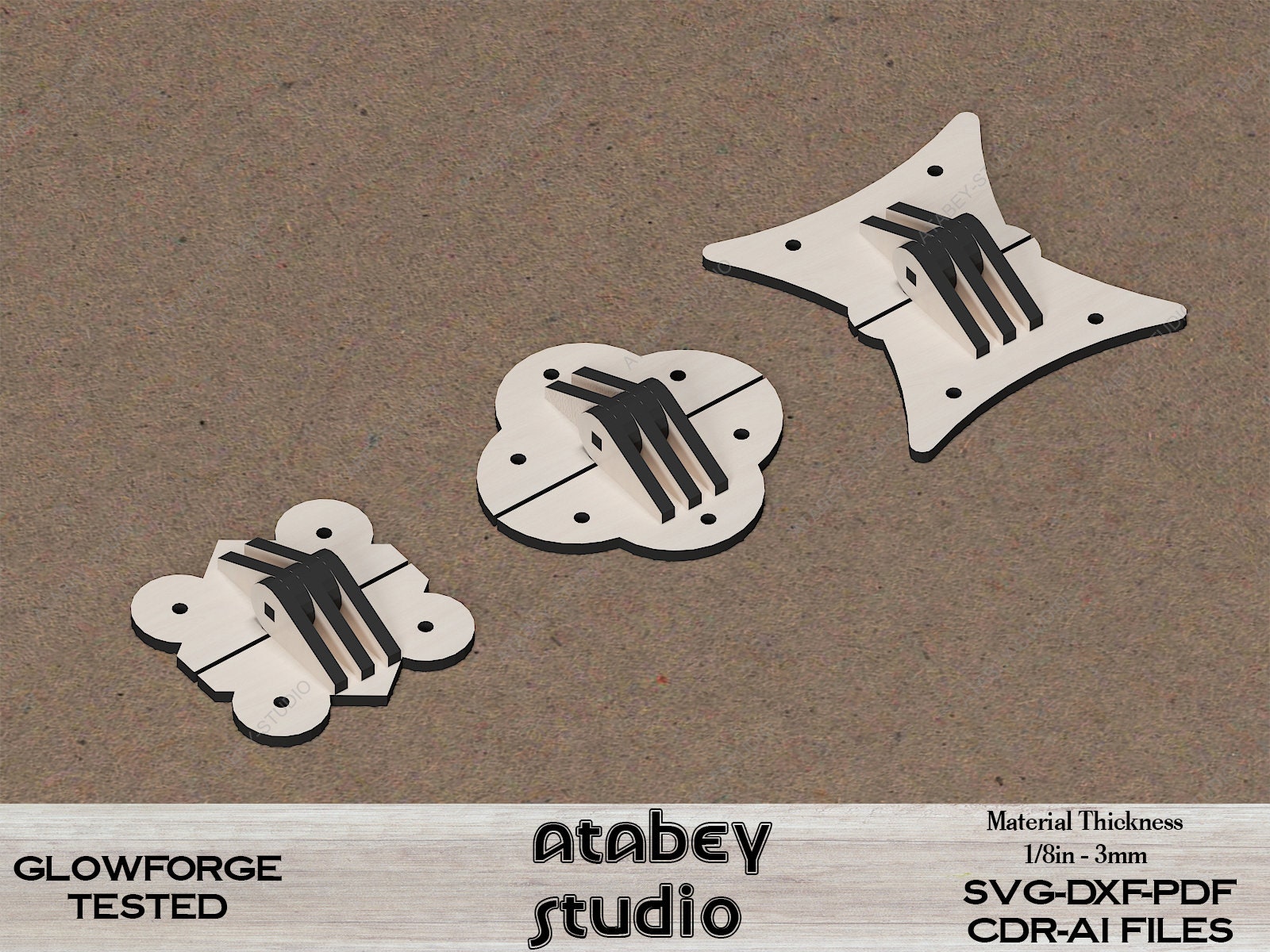 Wood Hinges and Box Laser Cut Files / Hinge Templates for Boxes / Wood ...