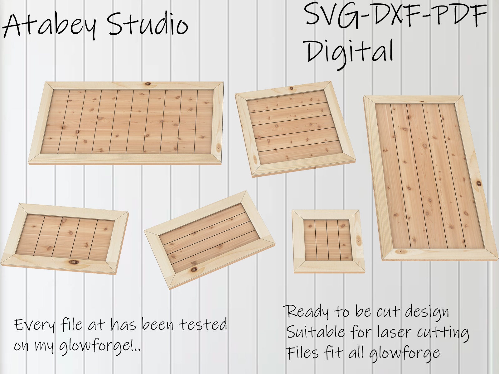Faux Shiplap Sign Backers Laser Cut Files SVG DXF Vector - Etsy
