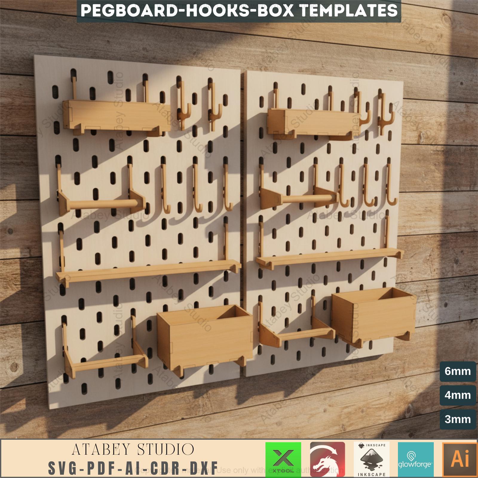 Custom Pegboard Display - Adjustable Hooks and Shelves - Perfect for ...