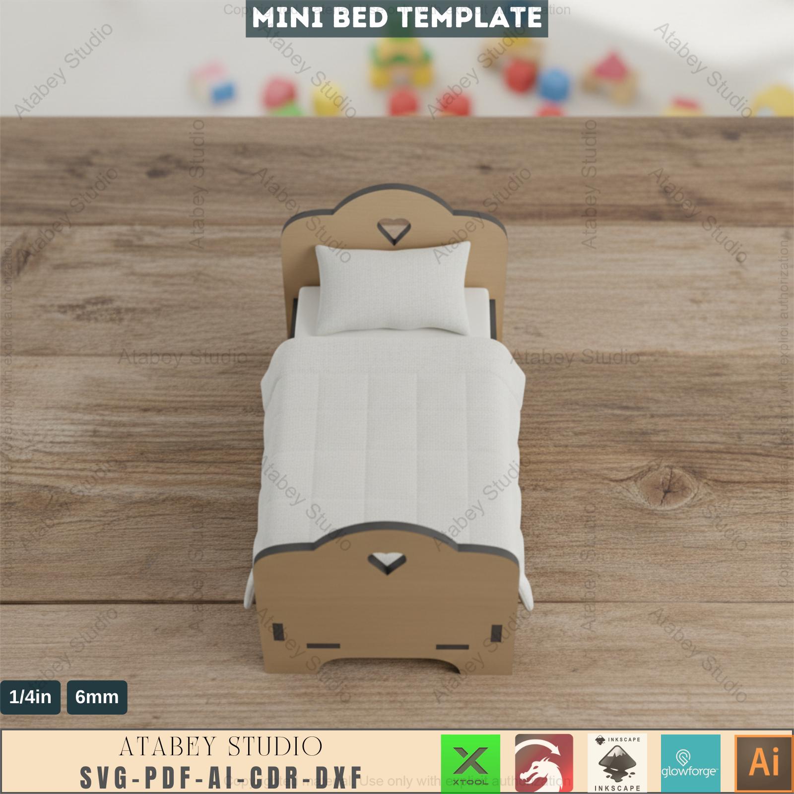Kid Bed Design Files for Laser Cutting / Toy Mini Baby Bed Designs ...