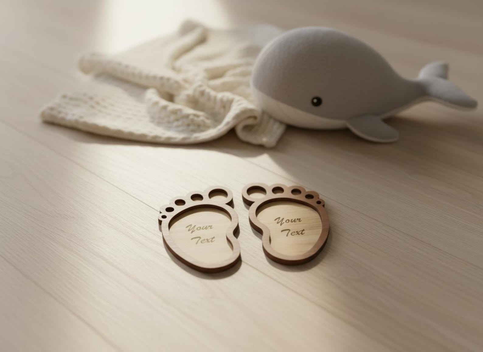 DIY Wooden Baby Foot Shapes - Perfect for Newborn Birth Decorations and ...