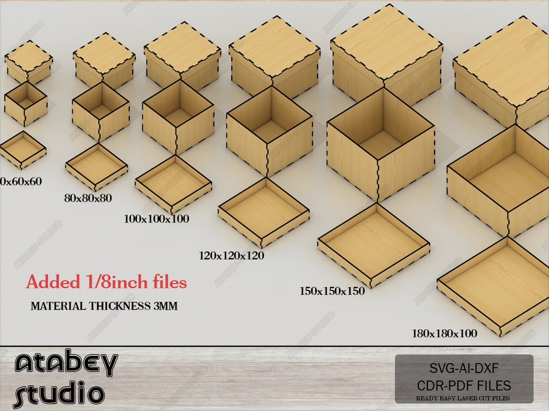 DIY Laser Cut Gift Boxes and Lids - Customizable Box and Cover ...