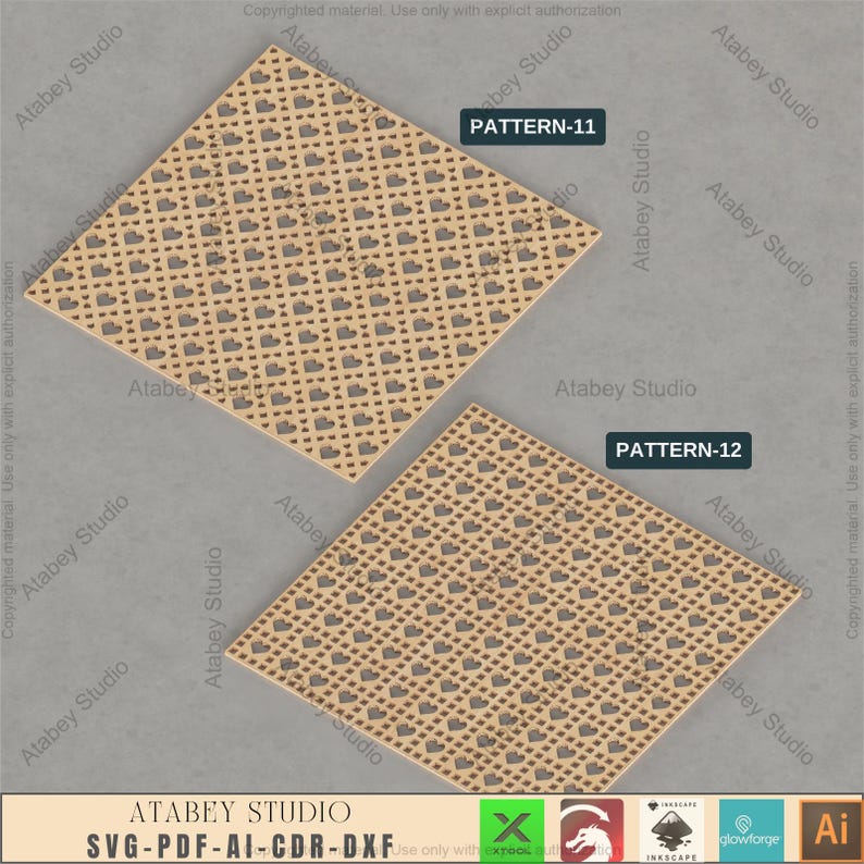 Rattan Cane Webbing SVG Bundle, 18 Rattan Patterns for Laser Cutting ...