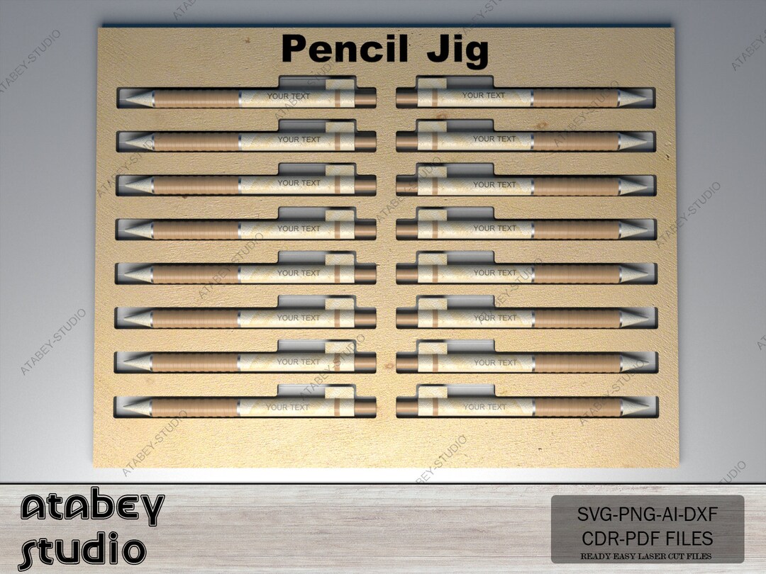 Pencil Jig Laser Cut Template / DIY Laser Ready Pen Jig Template ...