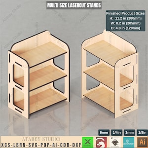Laser Cut Countertop Shelf Bundle | Multi-size Stand Designs | Vendor & Shop Display Files ...