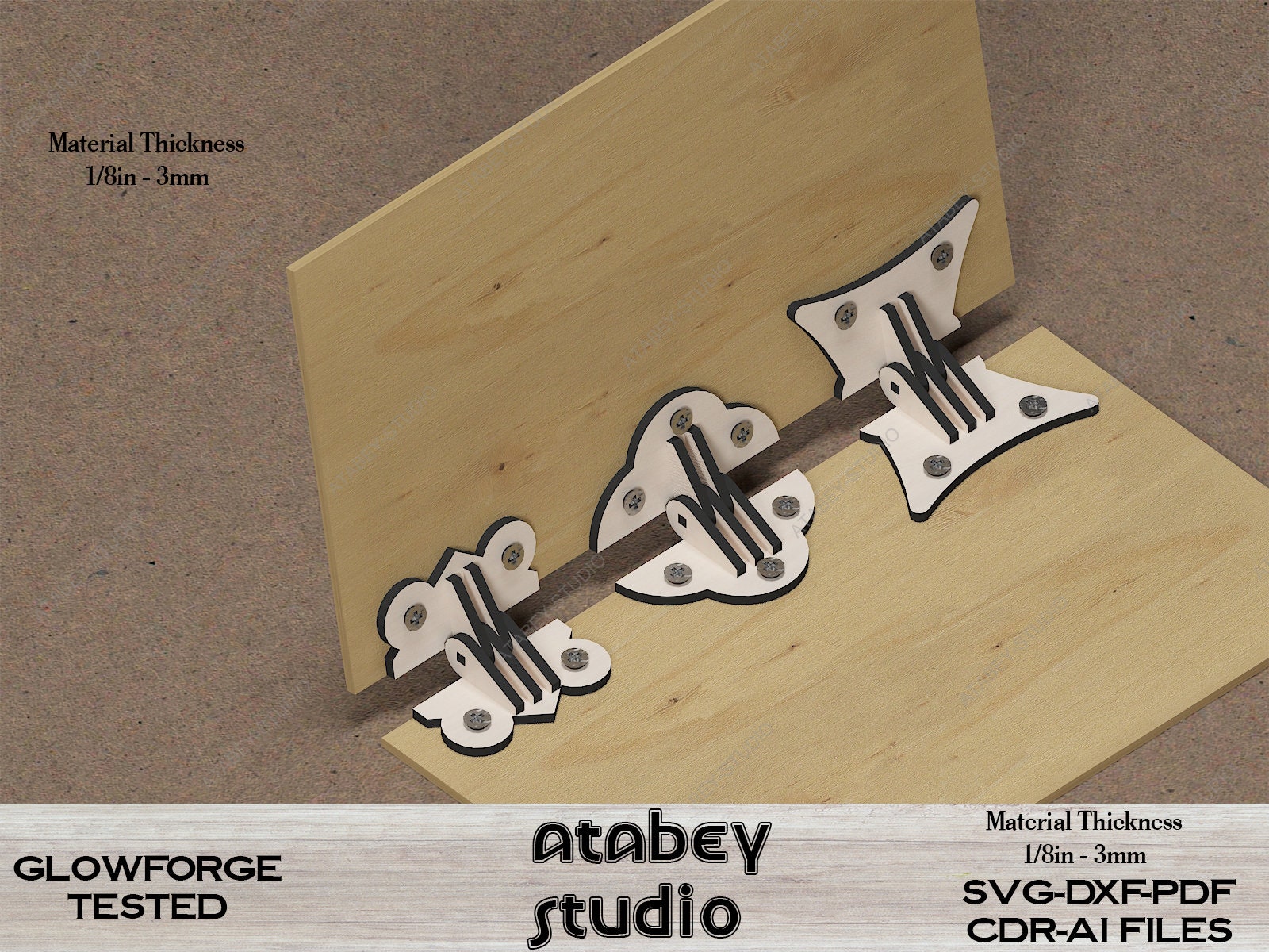 Wood Hinges and Box Laser Cut Files / Hinge Templates for Boxes / Wood ...