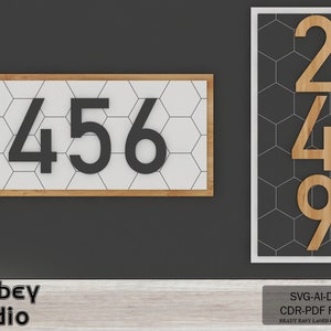 Laser Cut Address Number Sign - Elegant Property Plaque - Modern ...