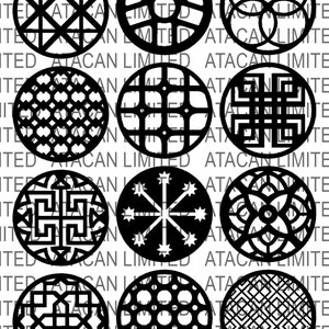 Round Coasters Grill Trivet Templates Vector Digital SVG DXF - Etsy