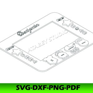 Baby Announcement Photo Frame Svg Dxf File / Personalised Birth Details ...