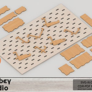 Custom Pegboard Display - Adjustable Hooks and Shelves - Perfect for ...