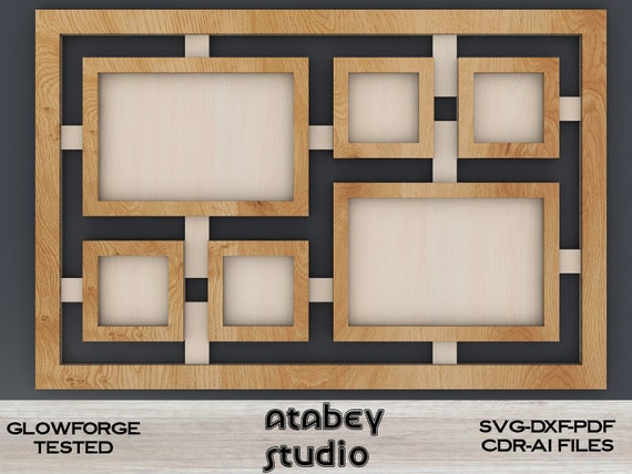 Collage Frame Svg Laser Cut Template Svg Dxf Cdr Fıles | Etsy