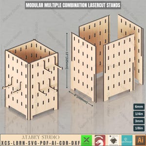 Laser Cut Modular Display Panels Build Your Own Vendor Stand Craft Show ...