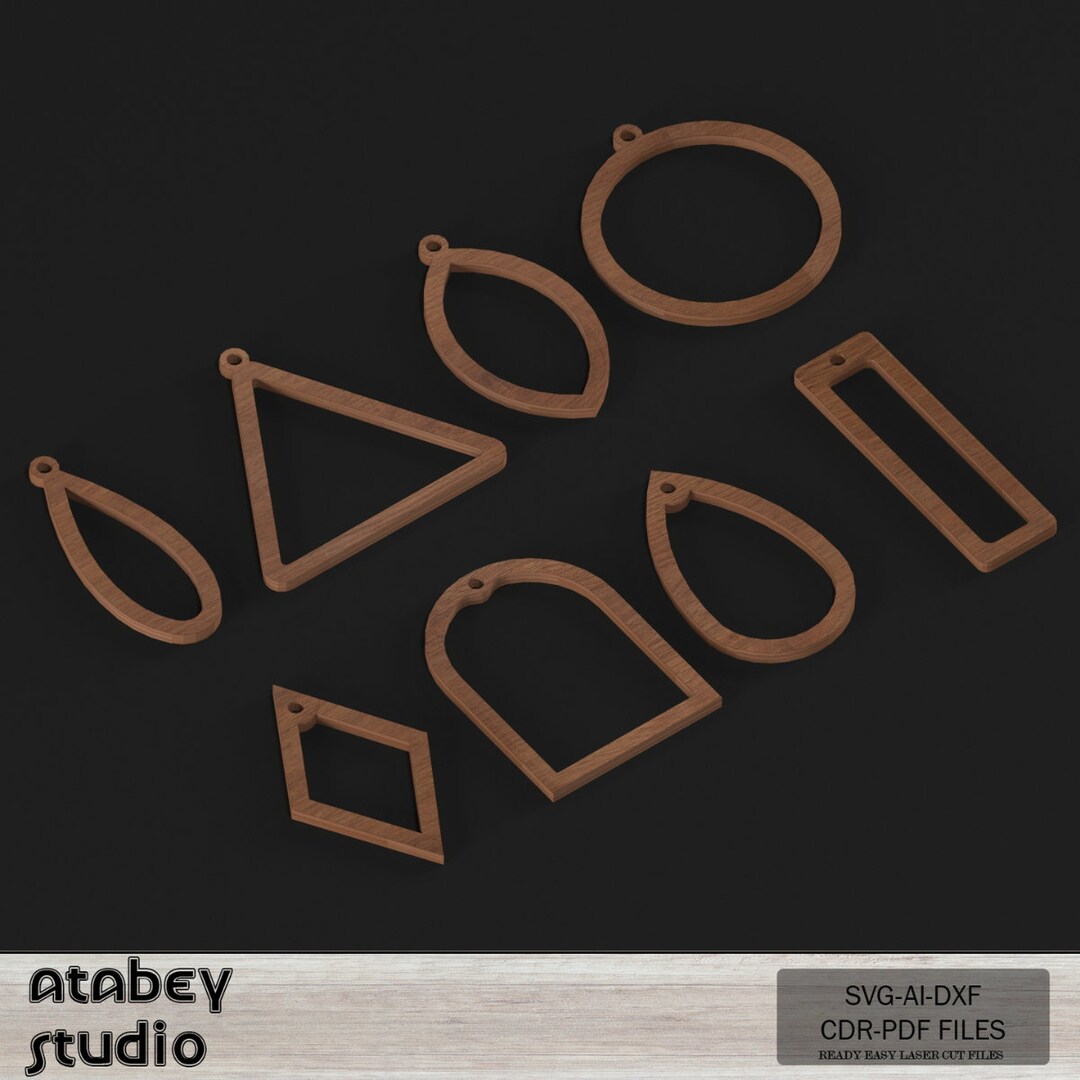 Wood Earring Shapes Bundle Laser Cut Jewelry Designs for Tear Drop ...