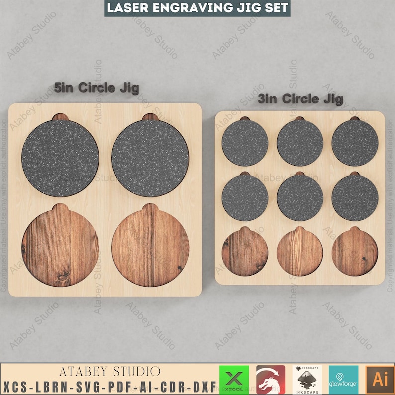 Pro Laser Engraving Jig Set Flask, Card, Tag, Pencil, Coaster, Watch ...
