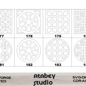 Panels Collection , Geometric Patterns, Cnc Vector Files, for Laser Cut ...