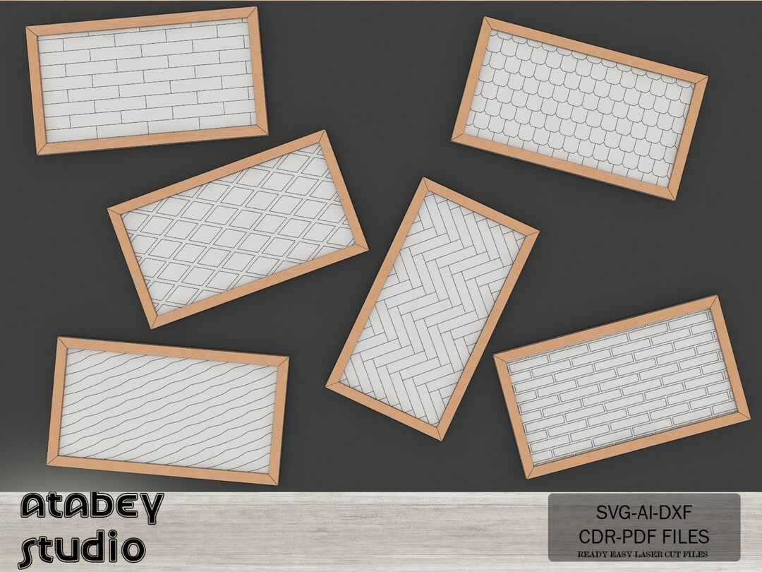 Versatile Laser Cut Patterns - Herringbone, Diamond, Tiles, Brick, Roof ...