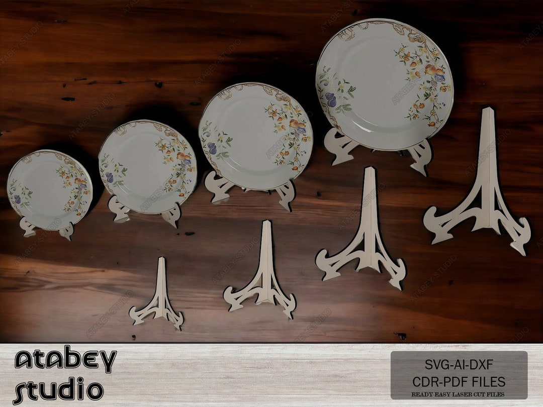 Diy Plate Stand Displays - Wooden Easel Holder Bundle - Instant SVG ...