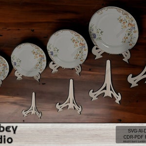 Diy Plate Stand Displays - Wooden Easel Holder Bundle - Instant SVG ...