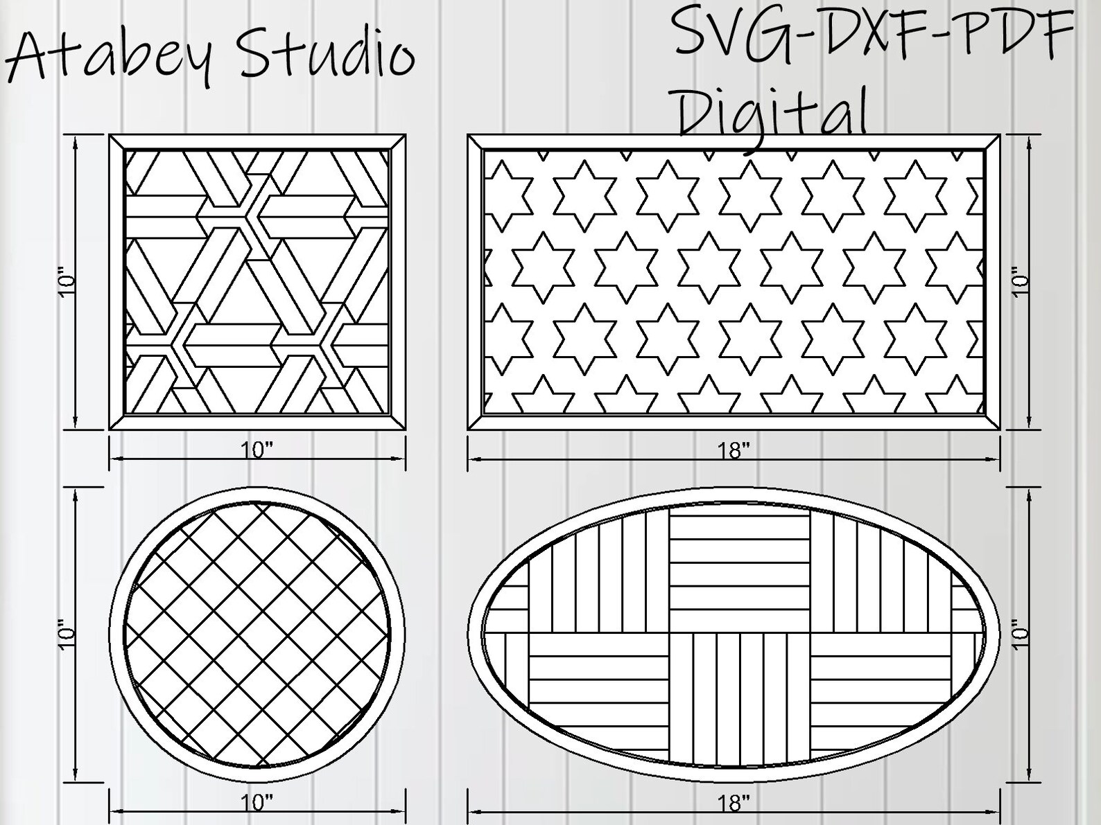 Patterns for Glowforge Svg Escher Star Diamond and Parquet - Etsy