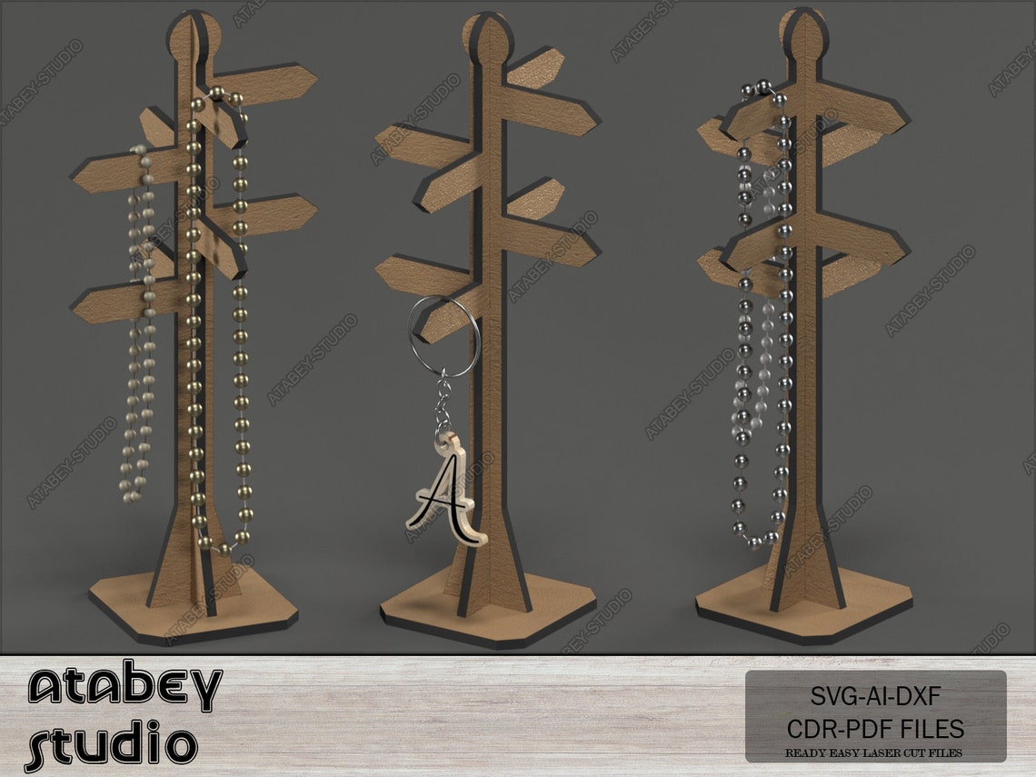 North Pole Sign Hanging Organizer - Direction Post Signs Key Holder ...