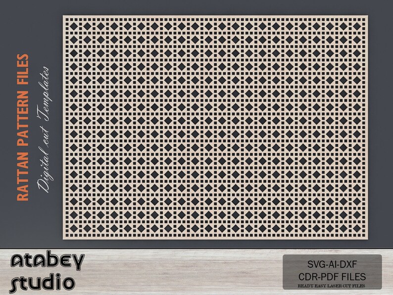 Seamless Rattan Cane Pattern for Laser Cutting, Boho Webbing Texture ...