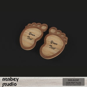 DIY Wooden Baby Foot Shapes - Perfect for Newborn Birth Decorations and ...