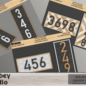 Laser Cut Address Number Sign - Elegant Property Plaque - Modern ...