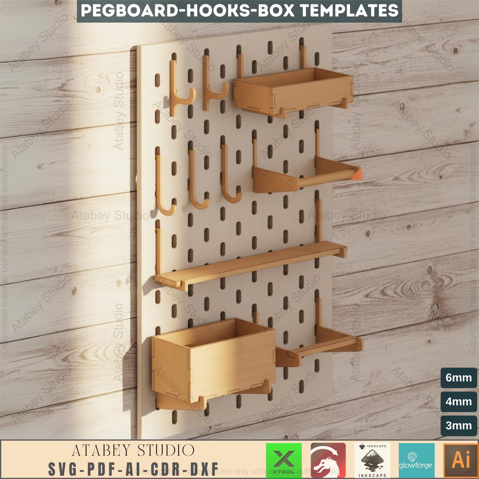 Custom Pegboard Display - Adjustable Hooks and Shelves - Perfect for ...