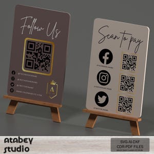 Custom QR Code Signs for Business - Social Media & Payment Scan Display ...