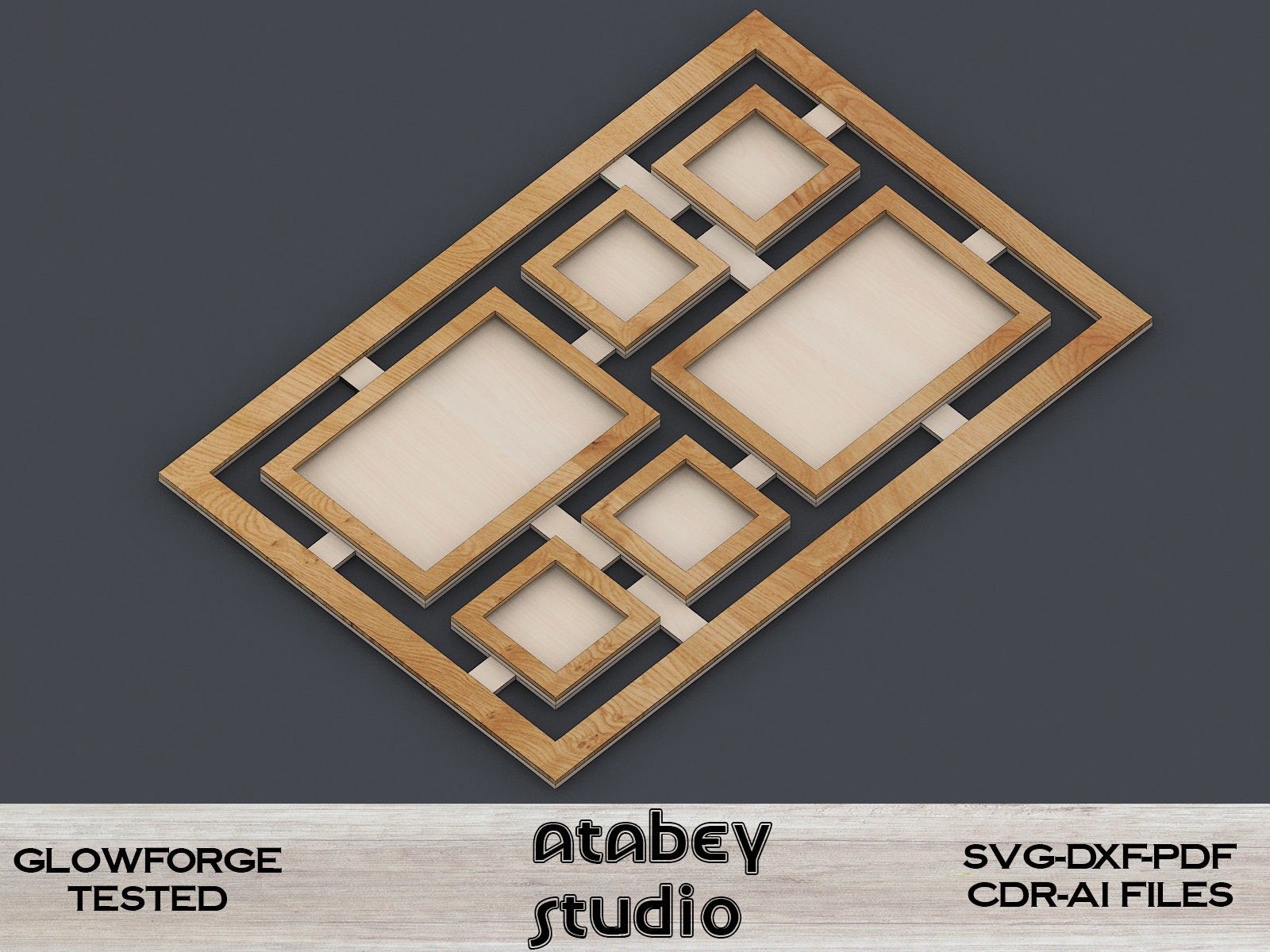 Collage Frame Svg Laser Cut Template Svg Dxf Cdr Fıles - Etsy