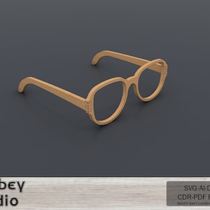 DIY Wooden Eyeglasses Craft Files - Laser Cut MDF Glasses Templates 630 ...
