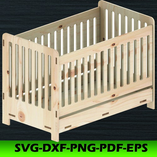Daybed Cot Cutting File Baby Rocker Crib 1/4inch Plywood - Etsy