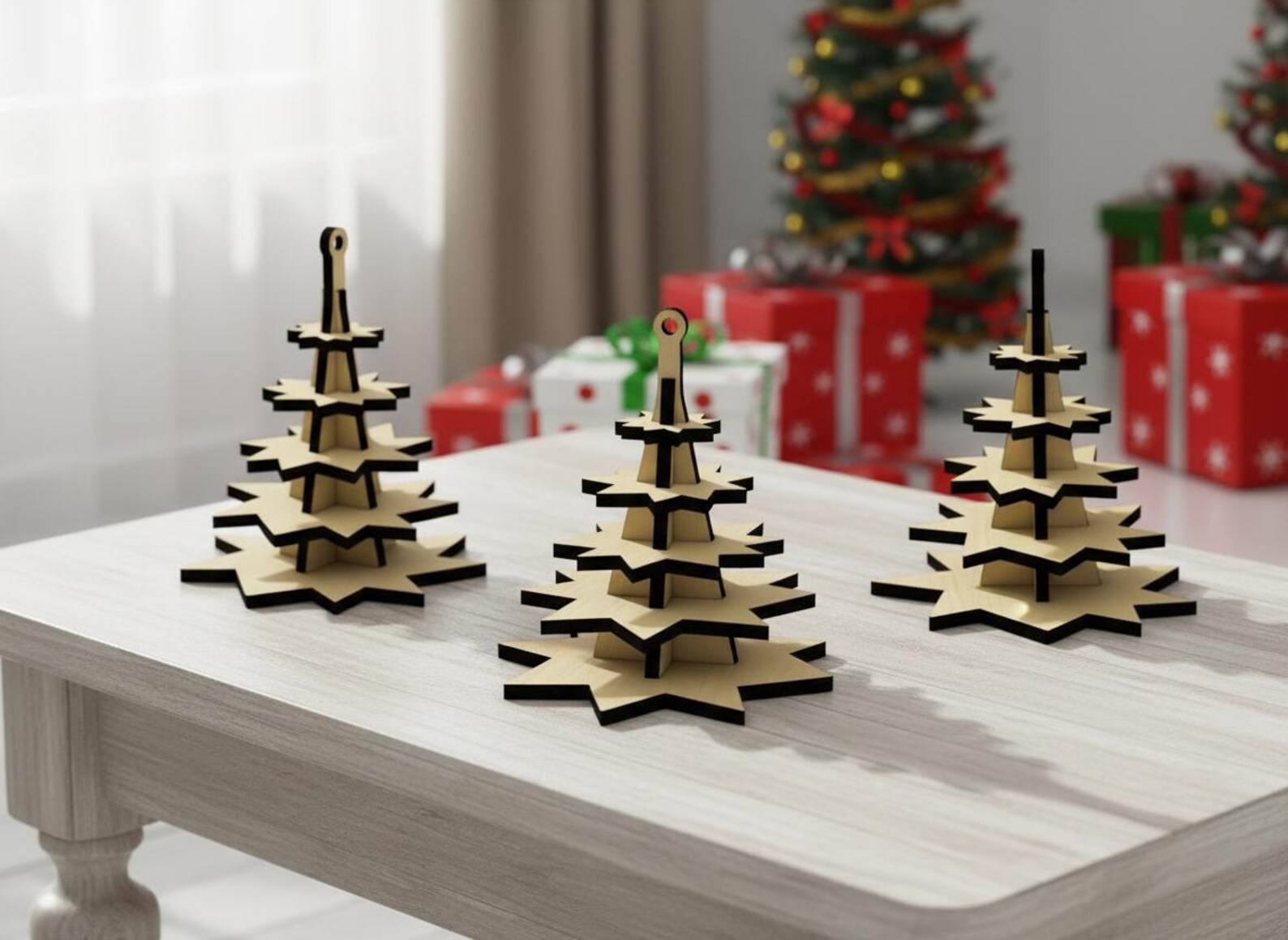 3D Christmas Tree SVG, Laser Cut File for Xtool, Glowforge, DIY Holiday ...